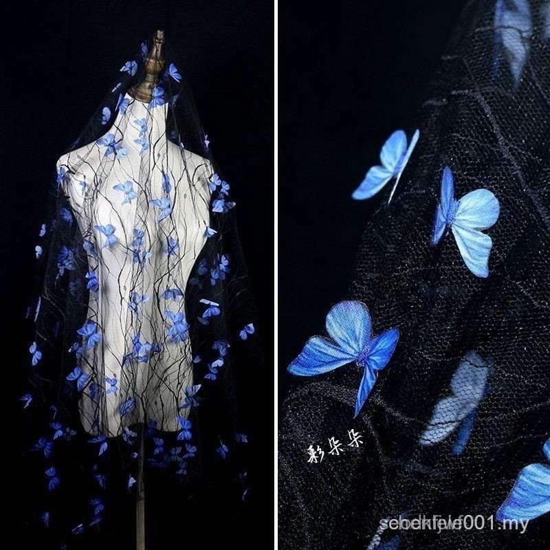 Diamond Gauze Spider Gauze Fabric Butterfly Order Flower Black Gauze ...