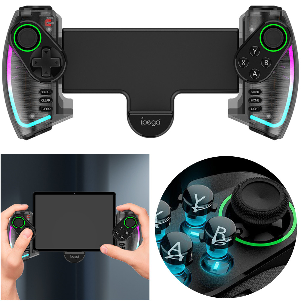 keepdreaming BT Game Controller with RGB Light Linear Vibration ...