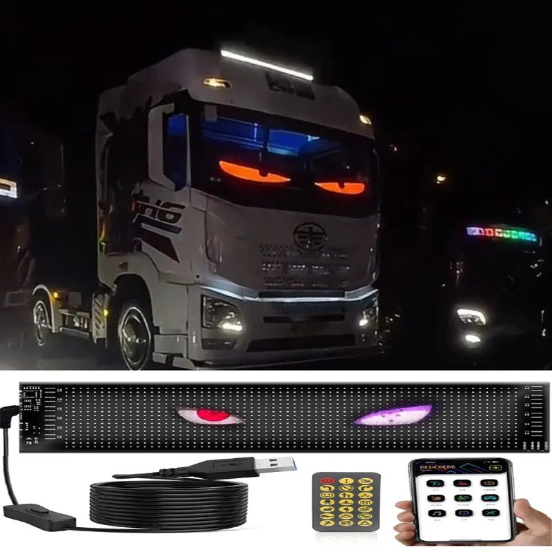 Flashing LED Eye Light Car Flexible LED Signs Eye Panel Flex LED ...