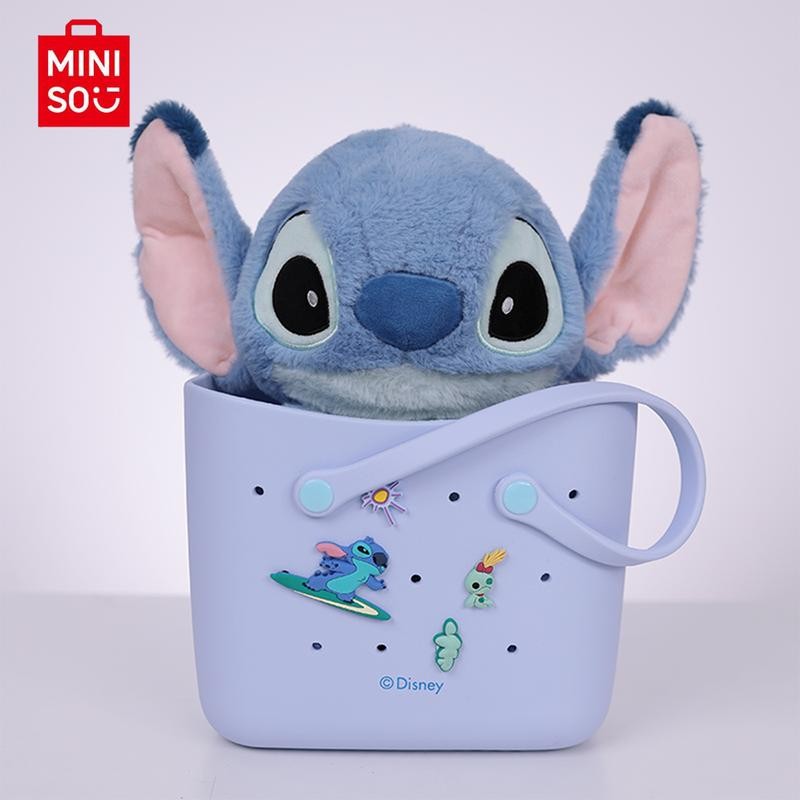 MINISO x Disney Lilo & Stitch Gift Set - Sitting Stitch Plush Doll 10"+Disney Large Size Tote ...