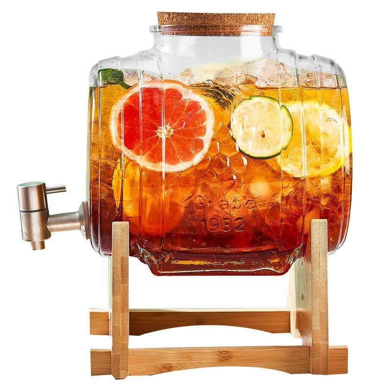 Self-service beverage kegs cold kettle glass fruit tea kegs mixers beer ...