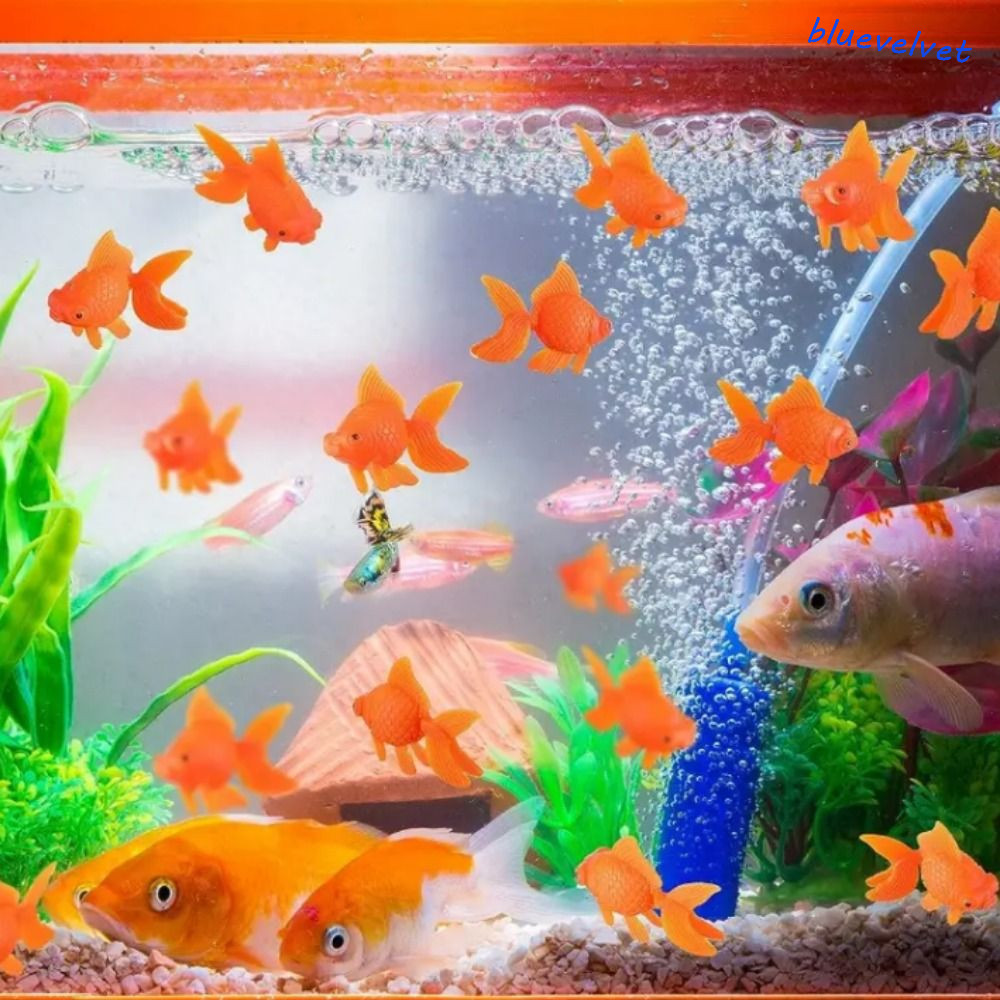 BLUEVELVET 10pcs Realistic Goldfish, Lifelike Simulation Moving ...