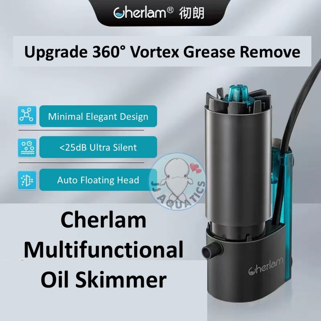 Premium Cherlam Artistic Vortex Oil Skimmer Aquarium Fish Tank Grease ...