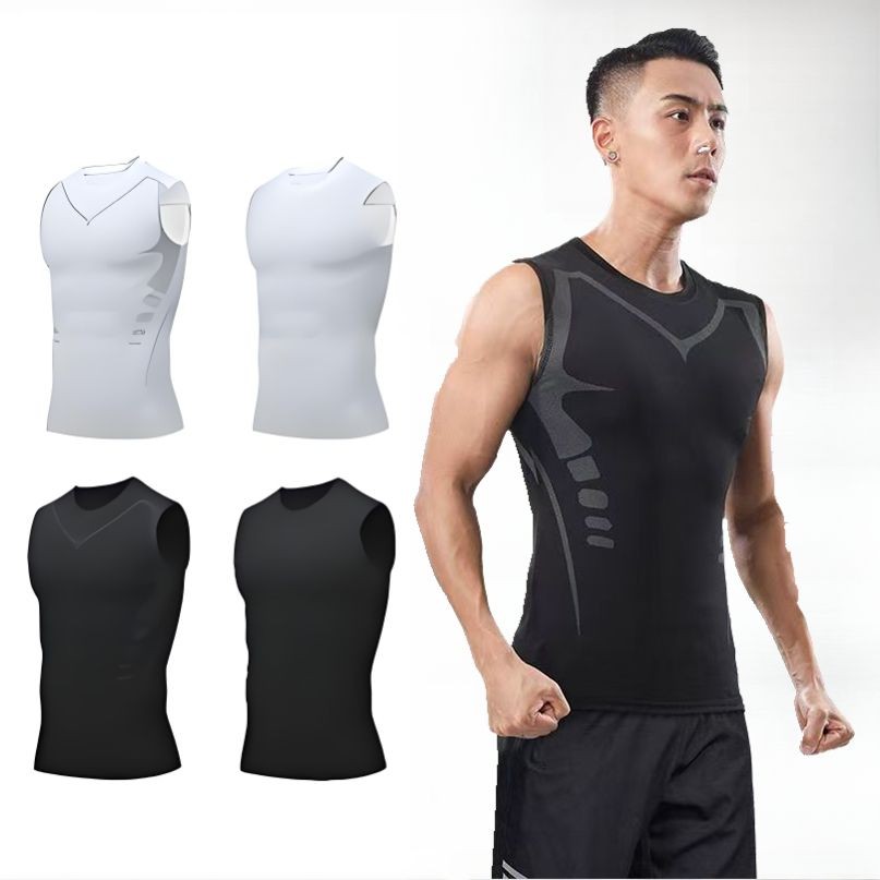 Sleeveless Compression Singlet Men Quick Dry Tank Top Men Singlet Men ...