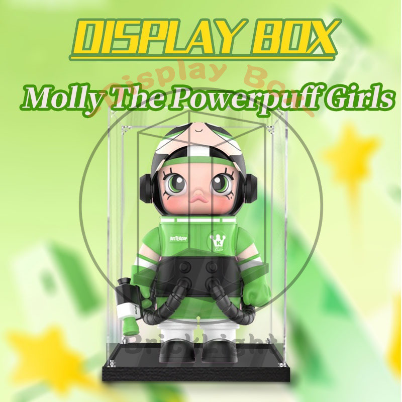 【BrickLight 】Popmart Molly 400%The Powerpuff Girls fur Wooden Base ...