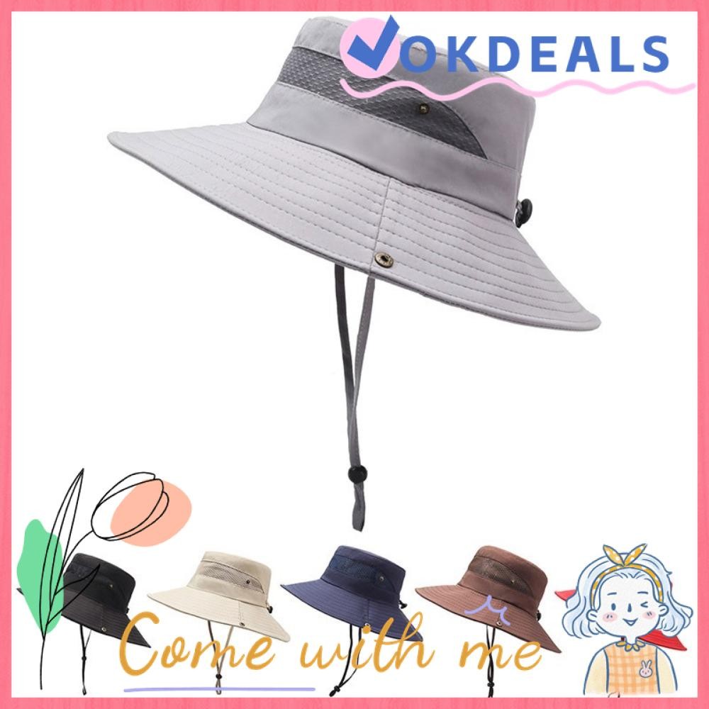 OKDSHOP Bucket Hat, Anti-Sun Anti-UV Fishing Cap, Adjustable Foldable ...