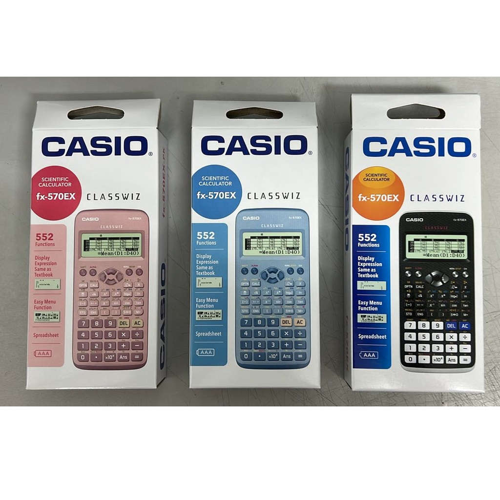 Calculator Casio fx 570ex original pink blue Black | Shopee Malaysia