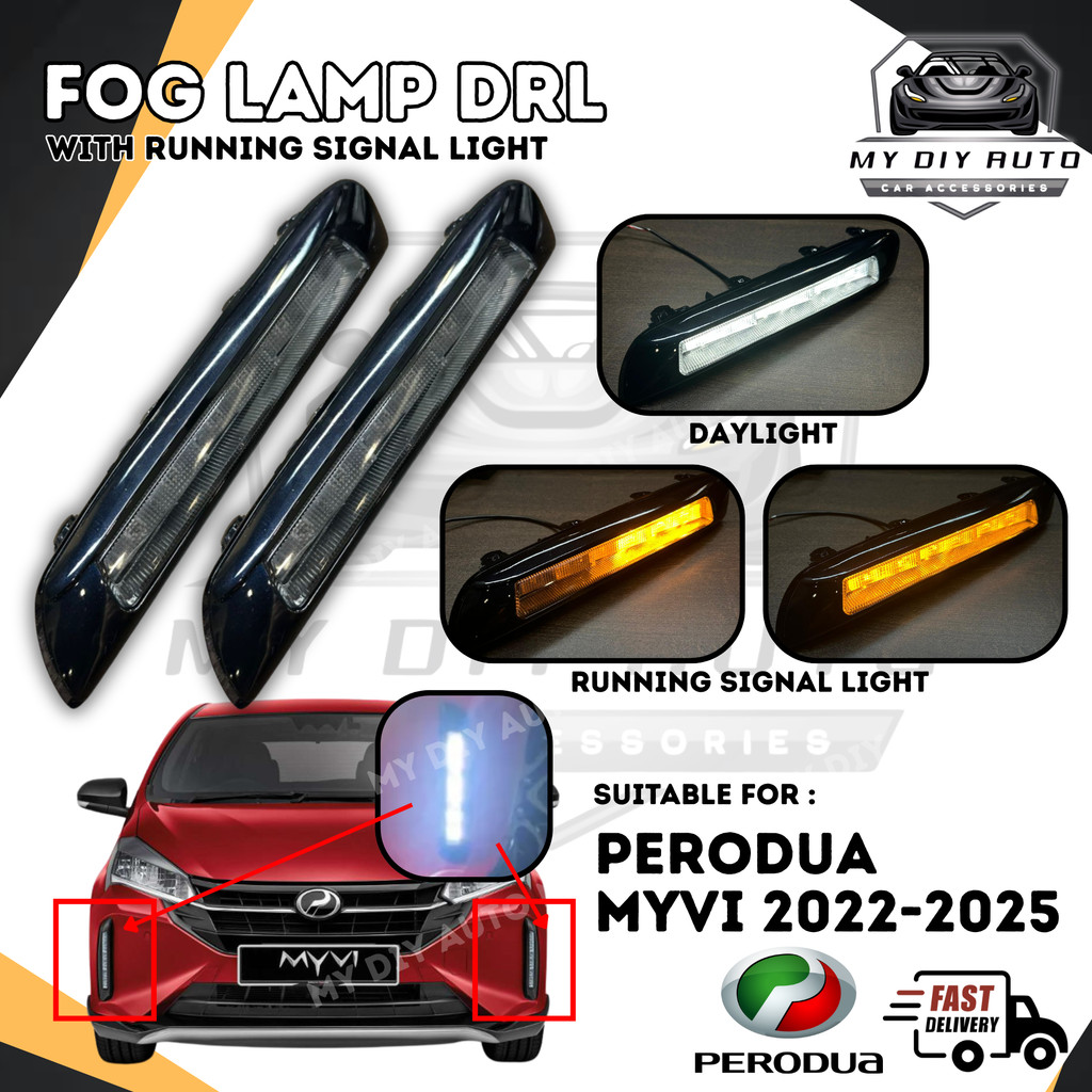 PERODUA Myvi 2022-2025 Daylight SRL LED Lamp Running Signal Sport Light ...