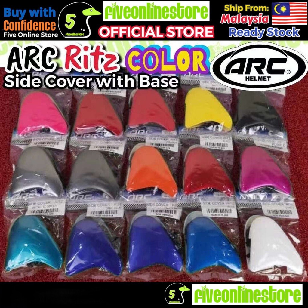 ARC Ritz Helmet Side Cover Full Set Repair Kit with Rachet Gear Base ...