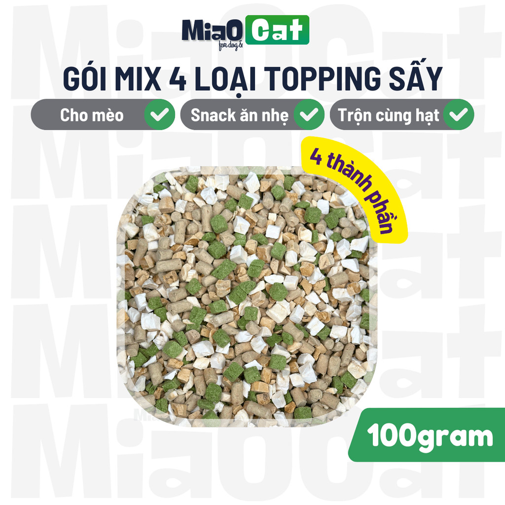 [100g] mix package of 4 types of dried meat toppings mixed with seeds ...