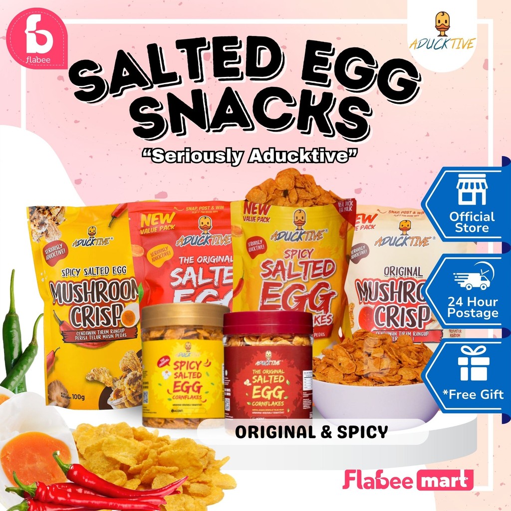 Aducktive Salted Egg Cornflakes | Tempeh | Mushroom Crisp Sedap Rangup ...
