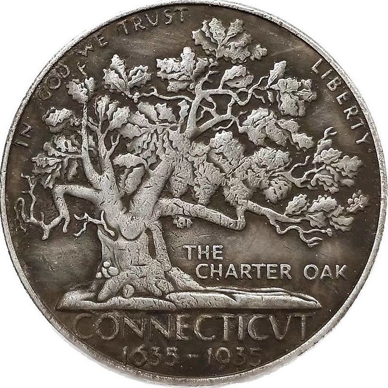 Yixi 31mm 1935 Connecticut Commemorative Medal 50 US Coins Foreign ...