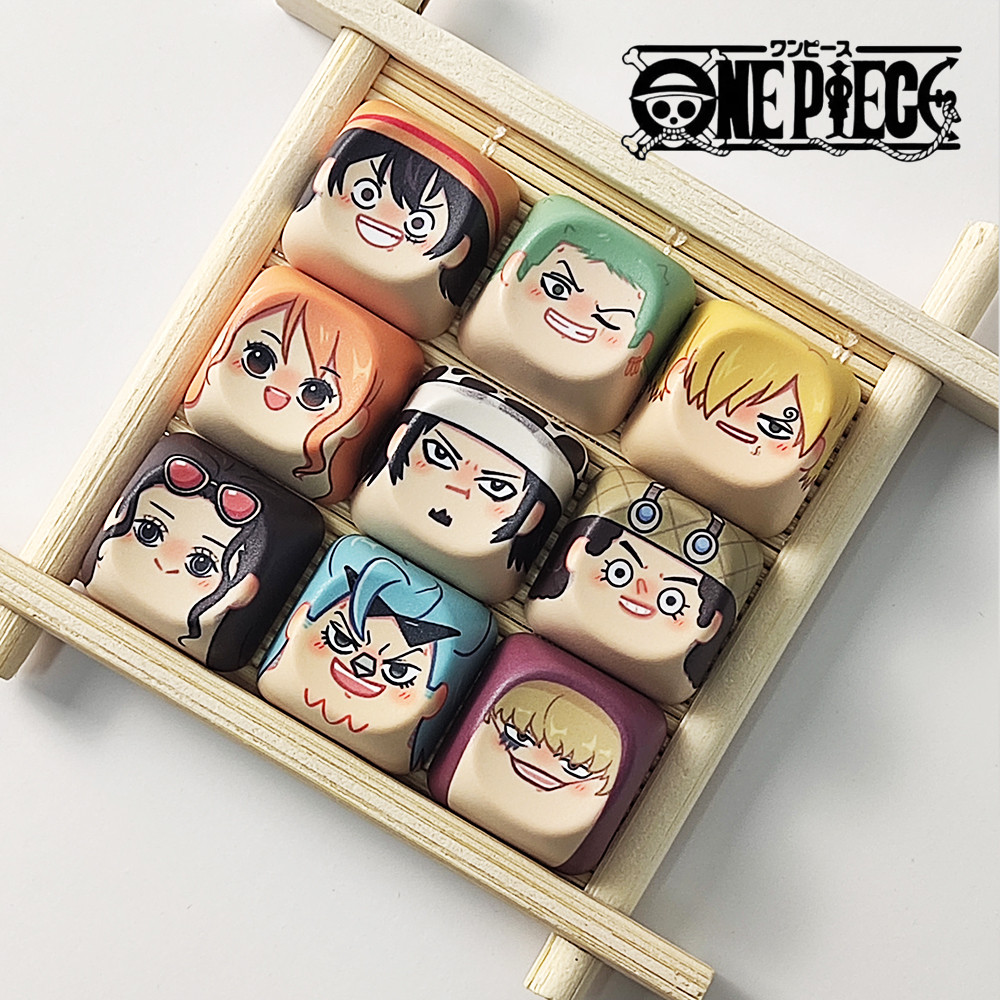 One Piece Keycaps MOA Profile PBT Five-sided Dye Sublimation Luffy Zoro ...