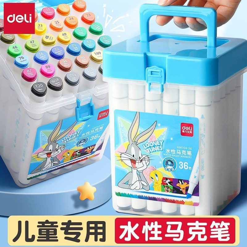 Pelajar sekolah rendah berkepala dua Deli Mark Pen dapat cuci air berus ...