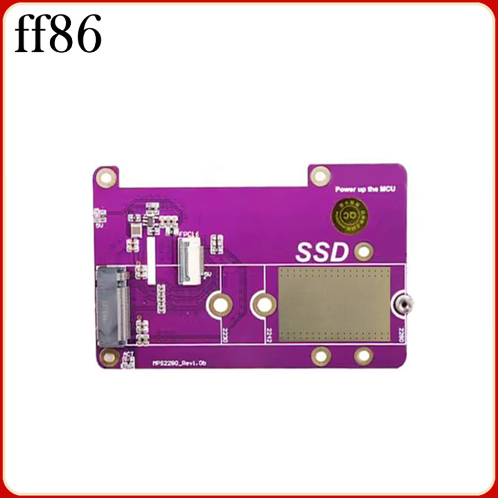 RPi 5 Compatible PCIE SSD Expansion Board M.2 M-key Interface Dual LED ...