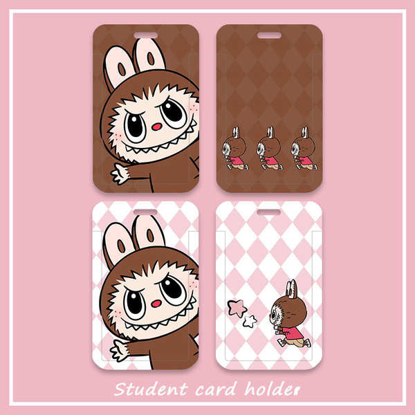 readystock student card holder Cartoon Simple Labu Labubu Protective ...