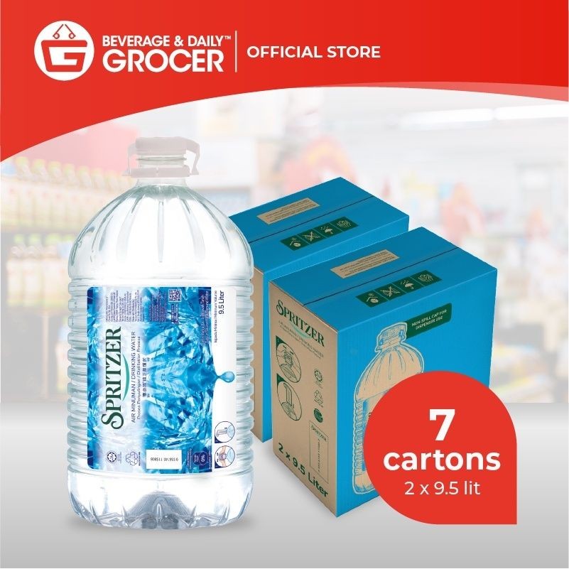 Spritzer Distilled Drinking Water 2 x 9.5L (14 Bottles) 7 Cartons | Shopee Malaysia