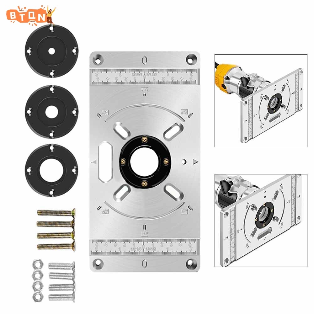 BTQN! Router Table Insert Plate Wood Router Plate Engraved Sturdy ...