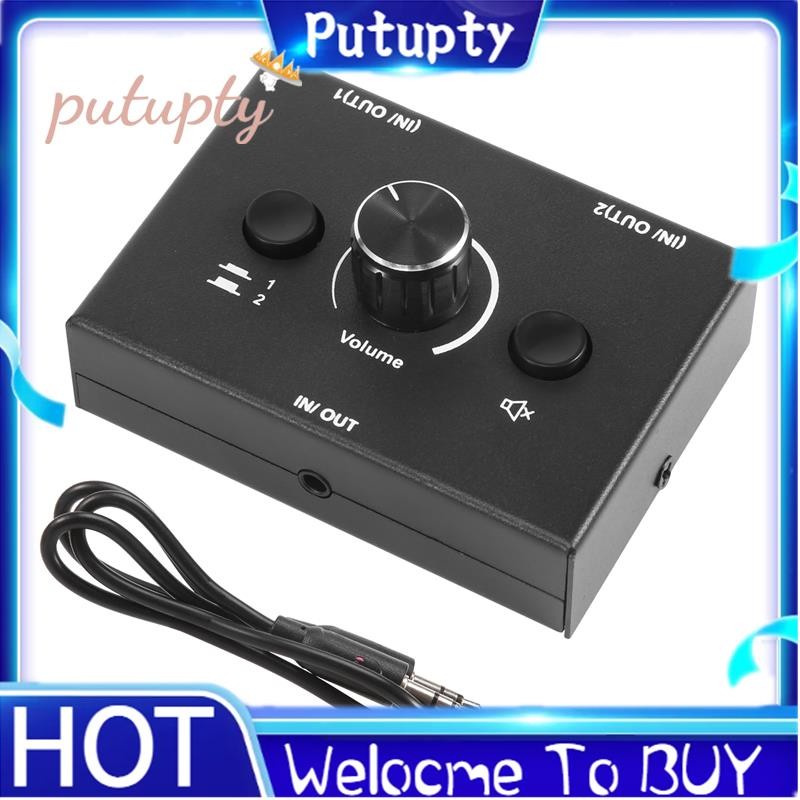 3.5mm Audio Switcher, 2 Input 1 Output/1 Input 2 Output Audio Splitter ...