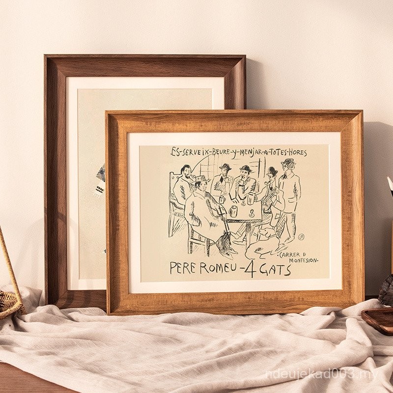 Bingkai lukisan retro bingkai cina tiruan kayu bingkai gambar dinding ...