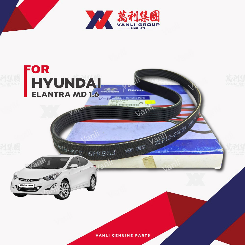 Hyundai Kia Original Fan Belt 6PK953 For Hyundai Elantra MD 1.6 - 25212 ...