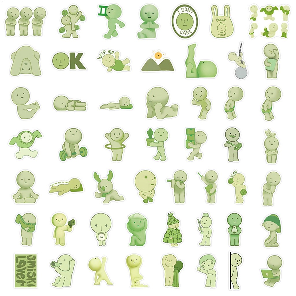 50 Sheets Smiski Stickers Smiski Living/Toilet/Yoga/Cheer Series Smiski ...