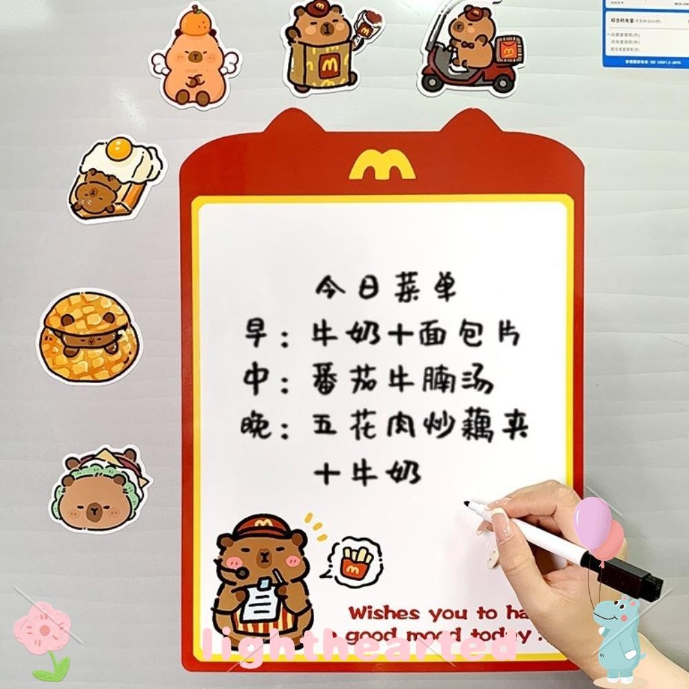 LIGHTHEARTED 1 Set Magnetic Whiteboard, Butter Bear Capybara Magnetic ...
