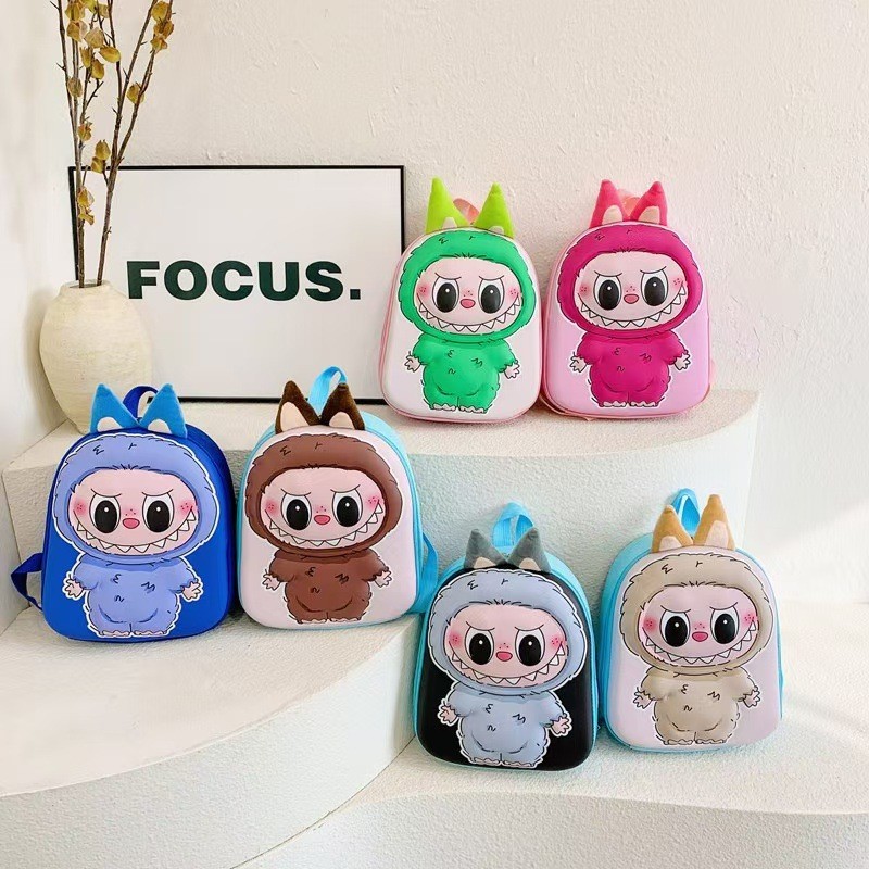 Cute New Cartoon Labubu Backpack Kindergarten Children's Schoolbag 11 ...