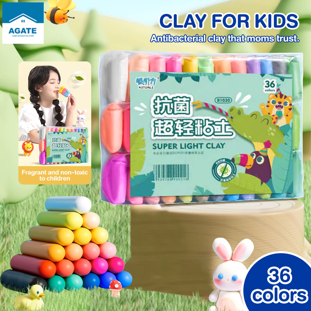24/36 Colors Super Light Clay Set Non-Toxic Ultralight DIY Air Dry Clay ...
