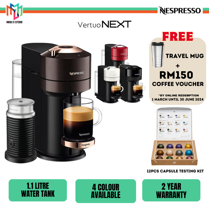 (Bundle Set) Nespresso Vertuo Next Coffee and Espresso Machine with ...