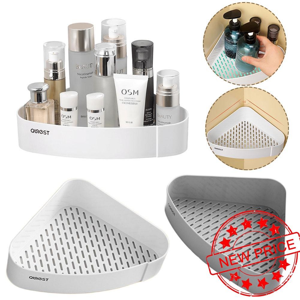 Bathroom Shelf Corner Space Abs Plastic Bathroom Triangle Shower Rack ...