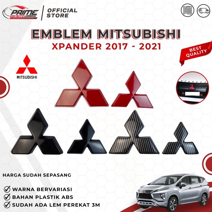 Mitsubishi Xpander Car Logo Cover Emblem 1 SET Front Rear 2017 - 2021 ...