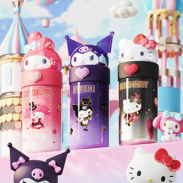 botol kuromi kuromi mug botol air kuromi Cawan termos boneka Sanliou ...