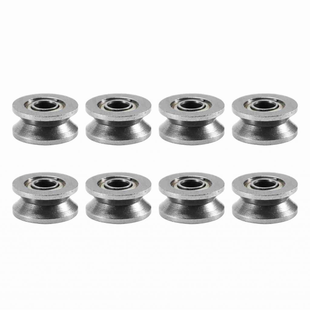 Treee 10pcs V Groove Ball Bearing Pulley For Rail Track Linear Motion ...