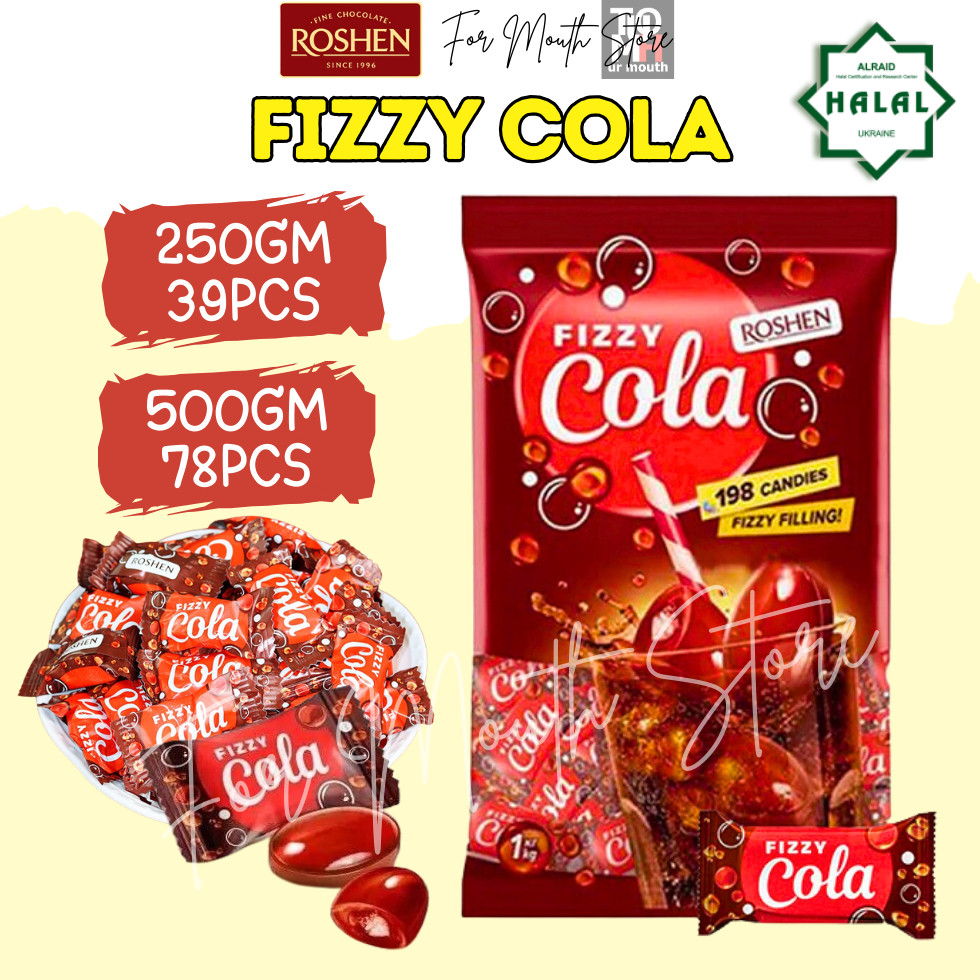 ROSHEN Candy Fizzy Cola Fizzy Boom Gula Gula Masam Manis Hard Candy ...