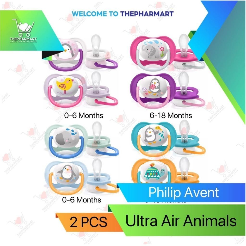 Philip Avent Ultra Air ANIMAL Soother (2 Pieces) | Shopee Malaysia