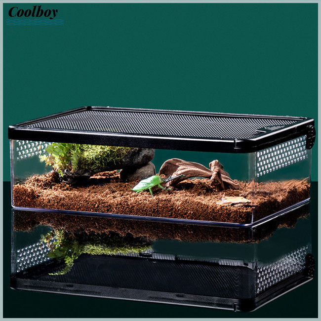 COOLBOY Reptile Terrariums, Amphibian Tank Starter Kit With Breathable ...