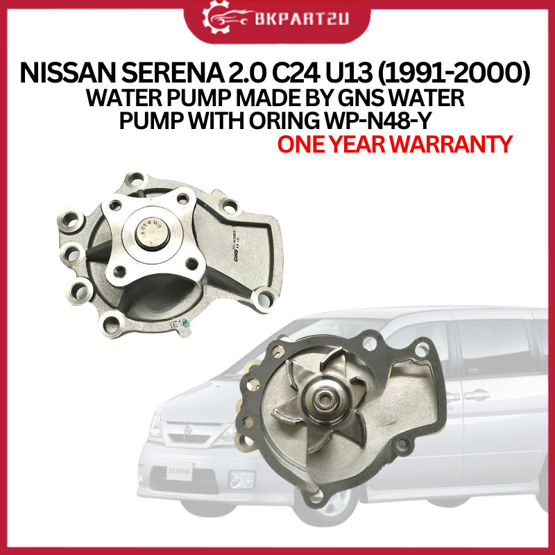 NISSAN SERENA 2.0 C24 U13 (1991-2000) WATER PUMP WITH ORING GNS WP-N48 ...