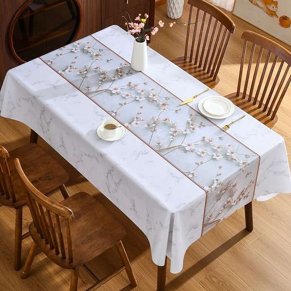 tablecloth waterproof table cloth cotton table cloth plastic Alas meja ...