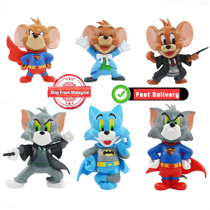 Cartoon Tom and Jerry cat & mouse Action Figures PVC Cake Decorantion ...