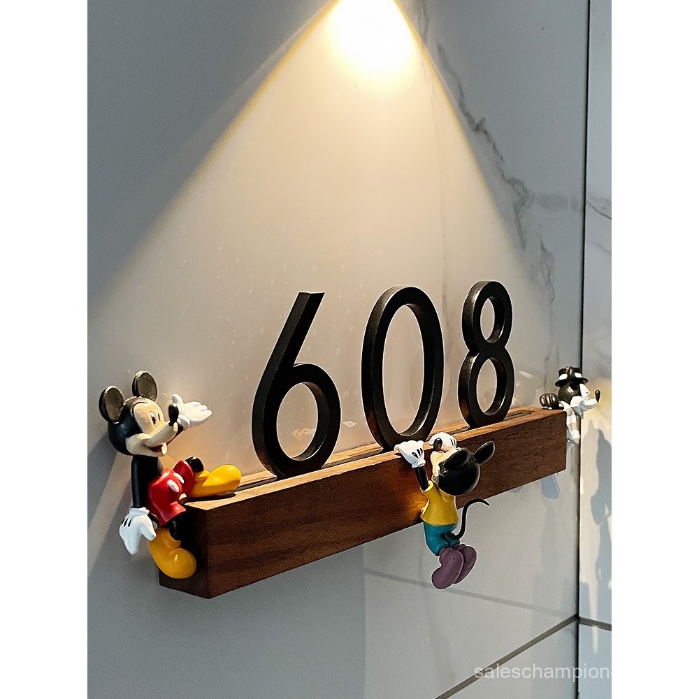 Acrylic House Number Plate Household Walnut Residential Room Number ...
