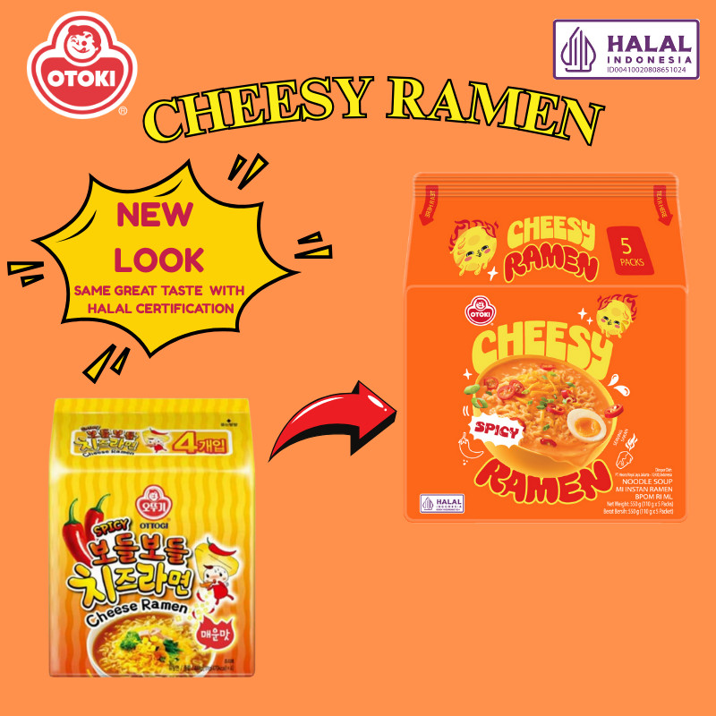 Ottogi Spicy Cheese Ramen Multipack / Halal Otoki Spicy Cheesy Ramen Multipack | Shopee Malaysia