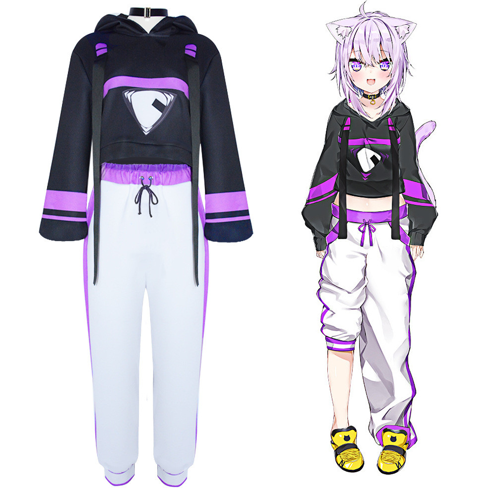 Hololive Nekomata Okayu Cos Costume Cartoon Virtual YouTuber Women ...