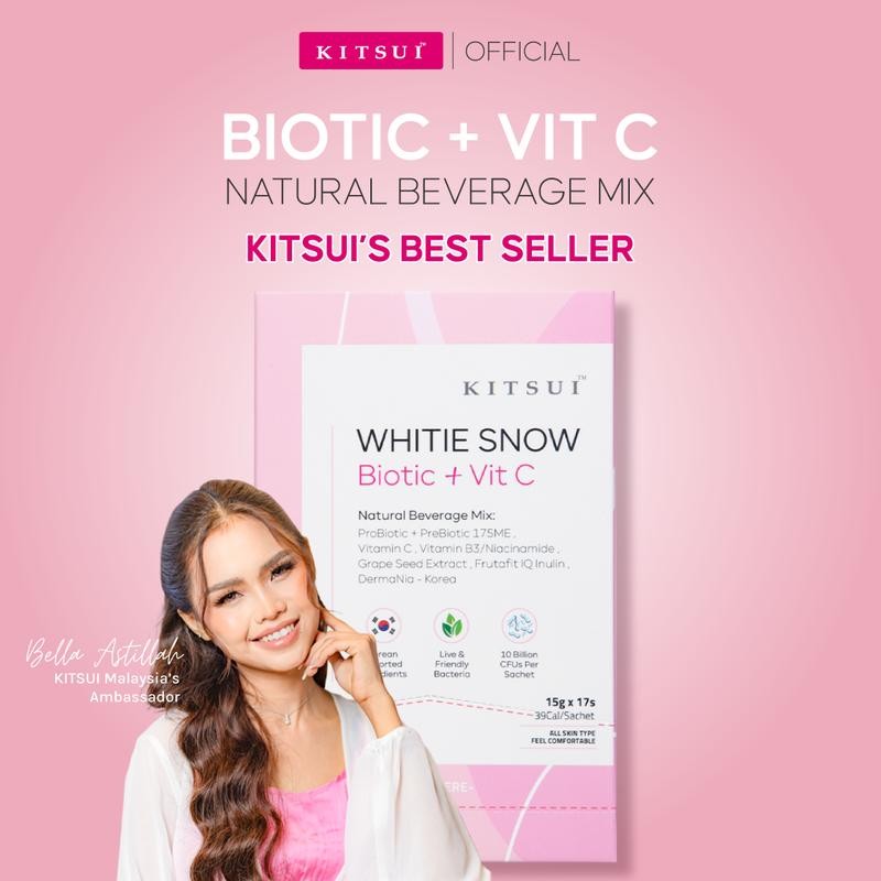 KITSUI Whitie Snow Biotic + Vit C | 17's x 15g Suplemen Probiotik ...