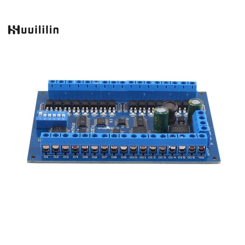 DC 12V 24V 16 Input 16 Output RS485 Remote Control Switch PLC IO Expansion Board Modbus RTU ...