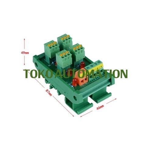 Fc88 4 Channel NPN 24V PLC Sensor Terminal Block DIN Rail Wiring Board ...