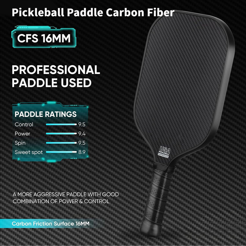 3k Full Carbon Fiber Pickleball Racket Pickleball One Graphene Carbon ...