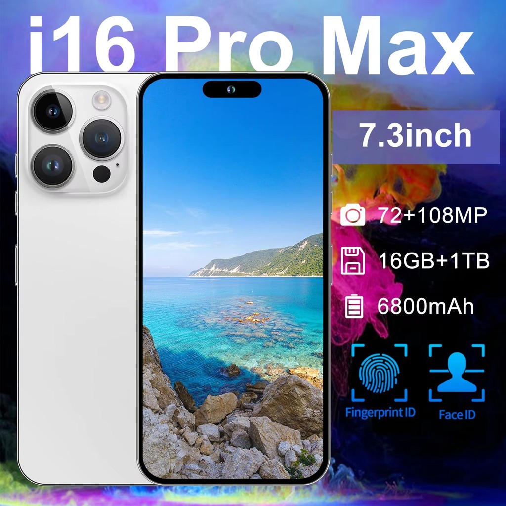 Original I16 PRO MAX 16GB+1TB 6.8 Inch full Display Android Smartphone | Shopee Malaysia