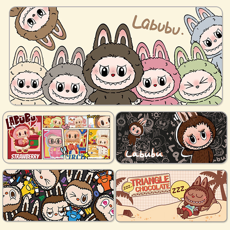 Cartoon Desktop Pad Labubu Mouse Pad Large Street Wear Boys Girls ...