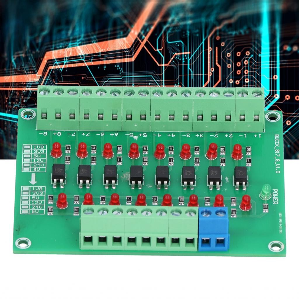 Xguli Optical Isolation Module 24V To 5V 8 Channel PLC Signal Converter ...